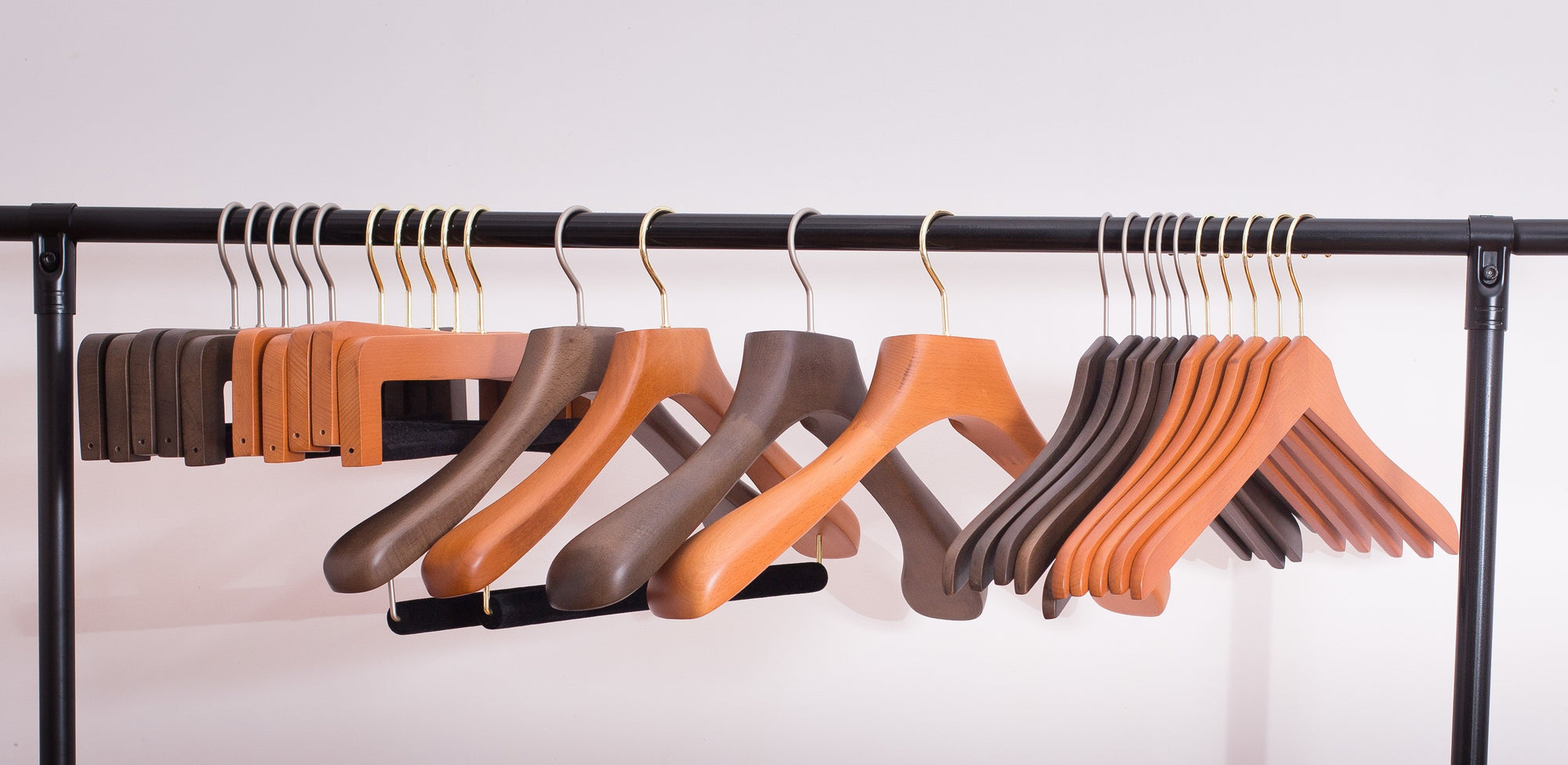 Wooden Trouser Hanger with Velvet Bar by Butler Luxury